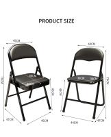 China 0.5cm Cushion Waterproof Fabric Outdoor Folding Garden Chairs 3.8KG for sale
