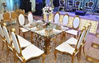 China Golden 201 Dining Chairs With Stainless Steel Legs 6.5kg for sale