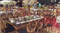 China Golden 201 Dining Chairs With Stainless Steel Legs 6.5kg for sale