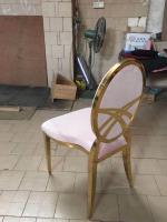 China High Density Foam Wedding Reception Stainless Steel Dining Chairs 43*50*90cm for sale