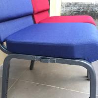 China 25*25*1.2mm Moulded Foam Seat Stacking Church Chair 7kgs for sale