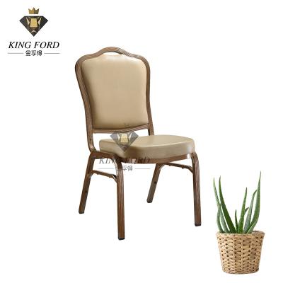China SGS Iron / Aluminum Moulded Foam Stacking Hotel Banquet Chair for sale