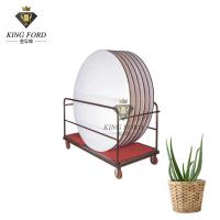 China 193*92*113CM Hotel Equipments And Supplies Round Table Trolley 16kg for sale