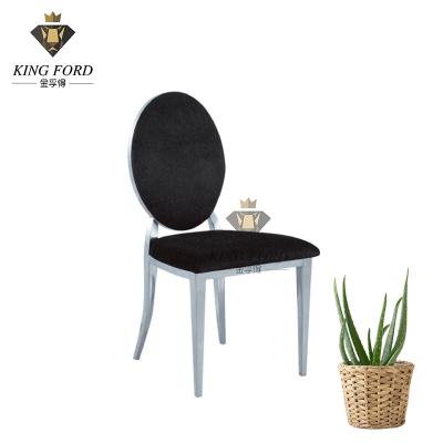 China Commercial Furniture 1.0 Tube Stainless Steel Chairs With High Density Cutting Foam Seat for sale