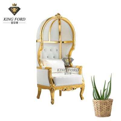 China Luxury Royal King Chair Sofa Solid Wood Frame PU Surface One Seat for sale