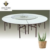 China 21mm Top Ply Board Dining Hotel Banquet Table DIA 240*75CM for sale