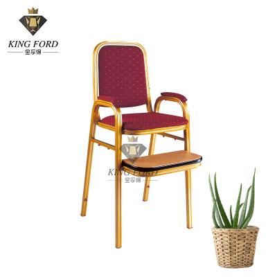 China Kids Plywood Soft Cushion Stackable Banquet Chair With Fabric Seat Iron Frame for sale