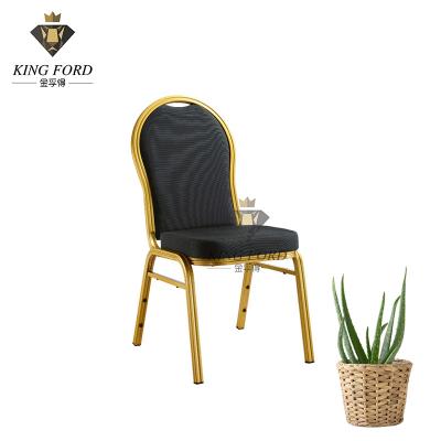 China 5*25*1.2mm Tube Iron Frame Stackable Dining Chairs With Arms for sale