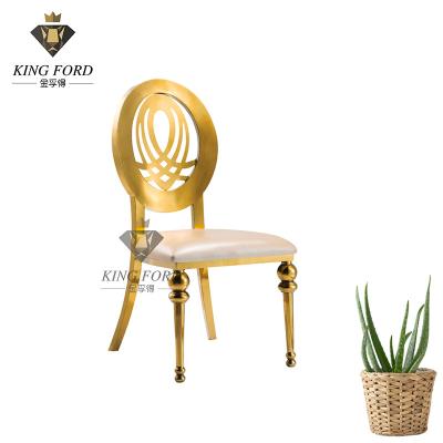 China SGS ISO Flower Design Back Outdoor Wedding Ceremony SS Chairs For Dining Table for sale