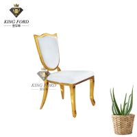 China Rose Gold 201 Stainless Steel Chair Commercial Furniture SS Dining Chair for sale