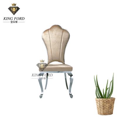 China Sponge Leather Stainless Steel Leg Dining Chairs 43*50*90cm for sale