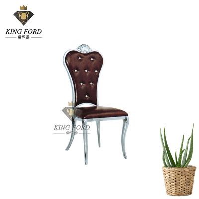 China 201 Stainless Steel Stainless Steel Chairs With Button Back 43*50*90cm for sale