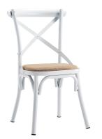 China Romatic Cross Back Metal Wedding Chair for sale
