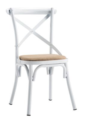 China Romatic Cross Back Metal Wedding Chair for sale