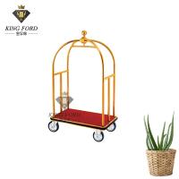 China Stainless Steel Titanium Birdcage Luggage Trolley Cart OEM for sale