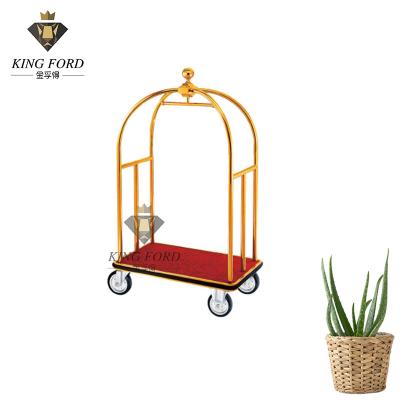 China Stainless Steel Titanium Birdcage Luggage Trolley Cart OEM for sale