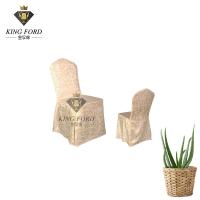 China Jacquard Style Spandex Wedding Dining Chair Covers 100% Polyester for sale