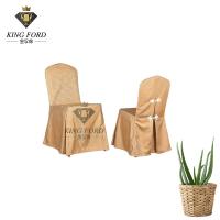 China 100% Polyester Stretchable Dining Back Chair Covers Plain Dyed for sale