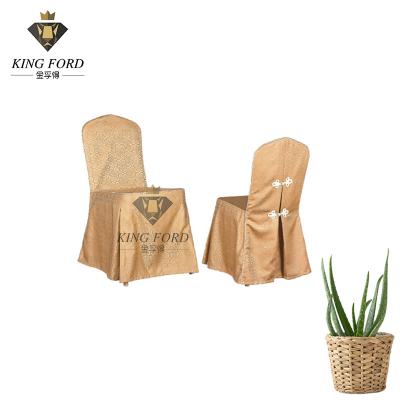 China 100% Polyester Stretchable Dining Back Chair Covers Plain Dyed for sale