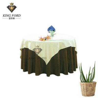China OEM ODM Dining Table Slipcovers Banquet Tablecloths Jacquard Style for sale