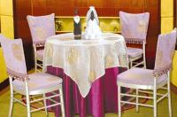 China OEM ODM Dining Table Slipcovers Banquet Tablecloths Jacquard Style for sale