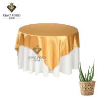 China Ornamental Round Spandex Dining Table Slipcovers Tablecloth Two Layers 1.5m 1.8m for sale