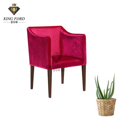 China Fabric Surface Seat Wooden Comfortable Dining Chairs Non-Deforming Non-Collapsing for sale