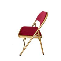 China Red Outdoor Folding Garden Chairs Iron Frame Fabric Surface 200-300 Lbs Capacity for sale