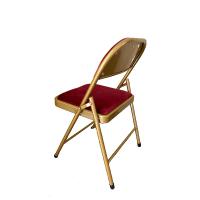 China Red Outdoor Folding Garden Chairs Iron Frame Fabric Surface 200-300 Lbs Capacity for sale