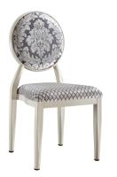 China Promotion Round Back  Luxury White Dinning Chair for sale