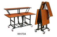 China 30*30*1.2mm Iron Portable Banquet Foldable Table 240*45*75CM for sale