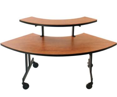 China 30*30mm Square Tube Half Moon Banquet Table Powder Coated OEM for sale