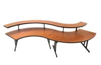China Black PVC Edge S Shaped Banquet Dining Table Home Furniture for sale