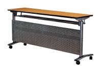 China PVC Surface Plywood Board Meeting Room Oblong Banquet Table 25kg for sale