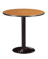 China Iron Leg Round Banquet Buffet Table PVC Surface Plywood Board for sale