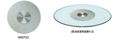 China Dining Transparent Tempered Glass Lazy Susan 60cm 90cm Hotel Furniture for sale