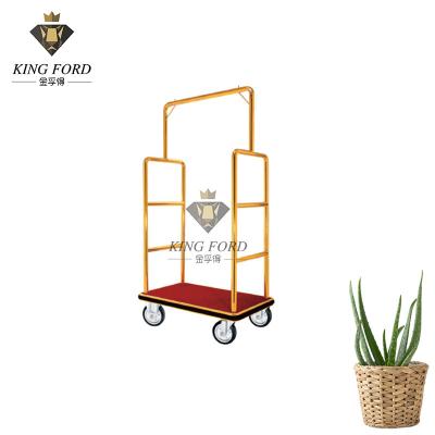 China Titanium Hotel Equipments And Supplies Luggage Cart 1140*70*640mm for sale