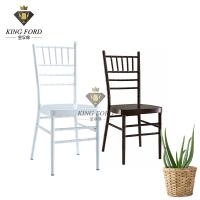 China Aluminum Frame White Washed Natural Chiavari Chair For Hotel Banquet Restaurant for sale