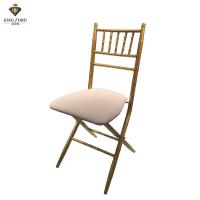 China Commercial Folding Chiavari Dining Chair For Wedding With Cushion for sale