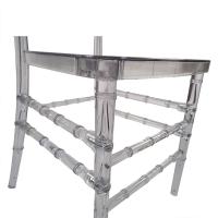 China Stackable Wedding Transparent Plastic Resin Chair Custom Color for sale