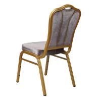 China Steel Stacking Hotel Gold Banquet Chair With Backrest for sale