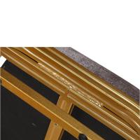 China Steel Stacking Hotel Gold Banquet Chair With Backrest for sale