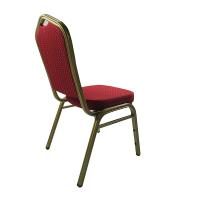 China Comfortable Commercial Banquet Chair Gold Matel Frame Fabric Guest Business Chair for sale