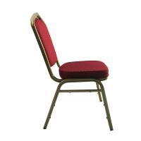 China Comfortable Commercial Banquet Chair Gold Matel Frame Fabric Guest Business Chair for sale