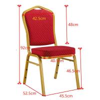 China Comfortable Commercial Banquet Chair Gold Matel Frame Fabric Guest Business Chair for sale