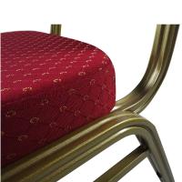 China Comfortable Commercial Banquet Chair Gold Matel Frame Fabric Guest Business Chair for sale