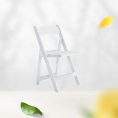 China Square Outdoor Folding Chairs Wedding Party Wimbledon Garden White Resin Chairs for sale