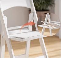 China Square Outdoor Folding Chairs Wedding Party Wimbledon Garden White Resin Chairs for sale