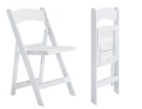 China Square Outdoor Folding Chairs Wedding Party Wimbledon Garden White Resin Chairs for sale