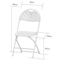 China Multi Purpose Outdoor Folding Chairs Round Back White Color PP Resin Plastic Steel for sale